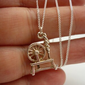 Sleeping Beauty Spinning Wheel Charm Necklace, Fairy Tale Jewelry - Etsy