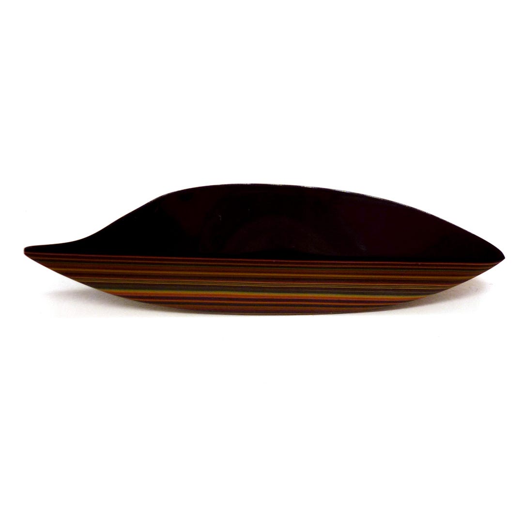 Vintage Japanese Layered Lacquered Abstract Leaf Brooch, Modernist ...