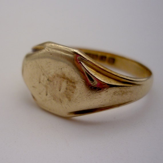 Antique Solid Gold Signet Ring, Men's Pinky Ring Size… - Gem