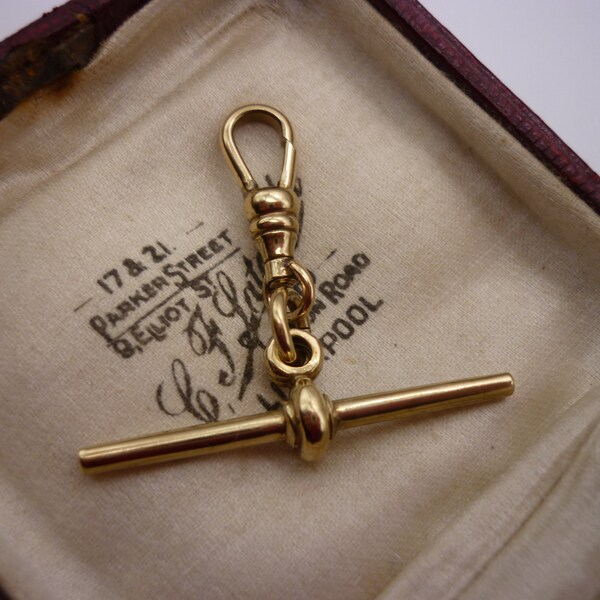 Vintage Solid Gold Albert Chain T Bars - Etsy Canada