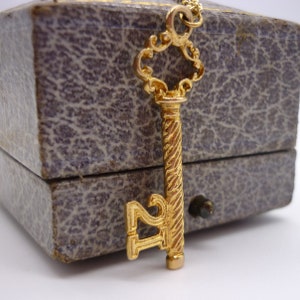 Vintage Gold 21 Key Charm Necklace - Etsy UK