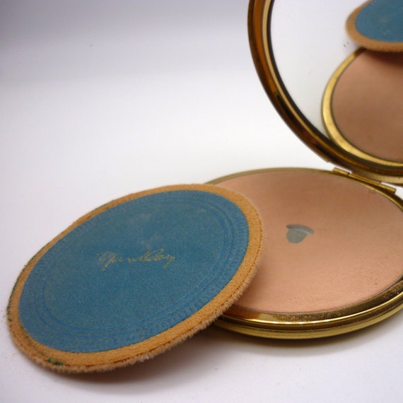 Vintage Stratton Powder Compact, Gold Pocket Mirror - Gem