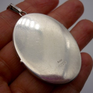 Vintage Silver Photo Locket on Chain, Hinged Opening Pendant Necklace ...