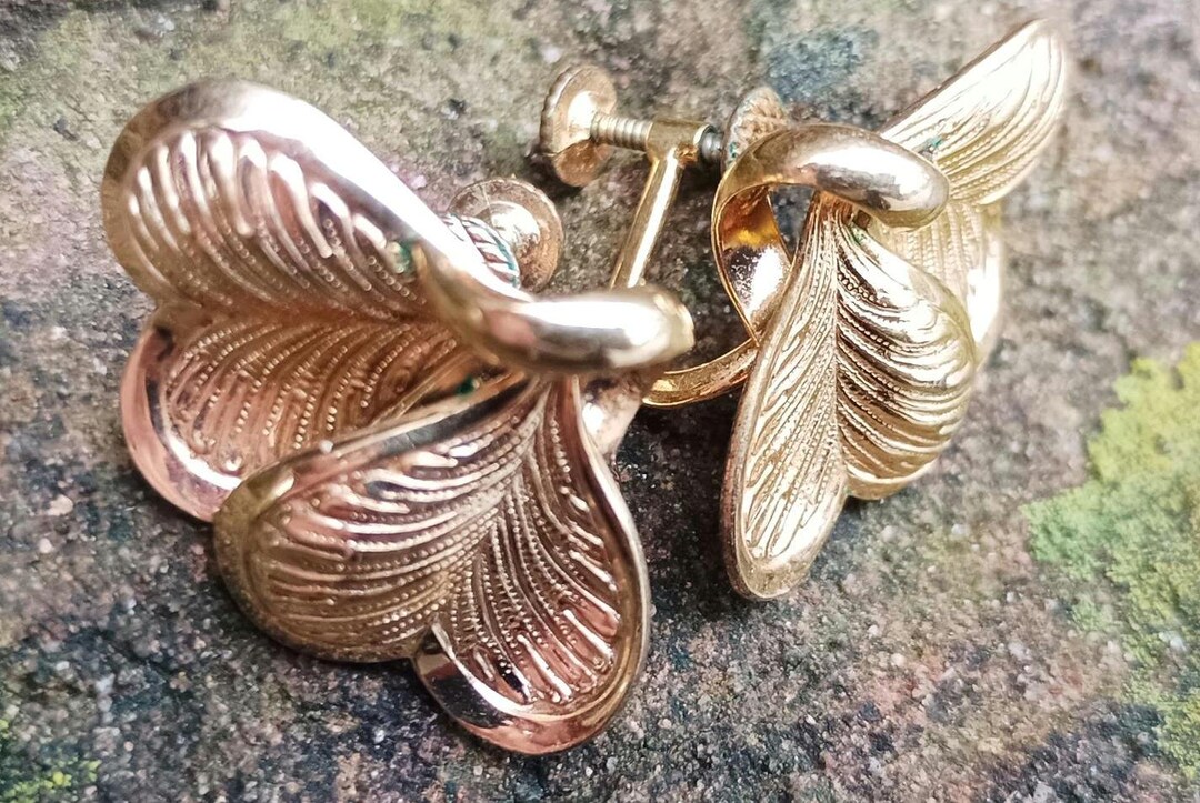 Vintage Forstner Earrings, 12k Gold Filled Screw Back, Clip On, Antique ...