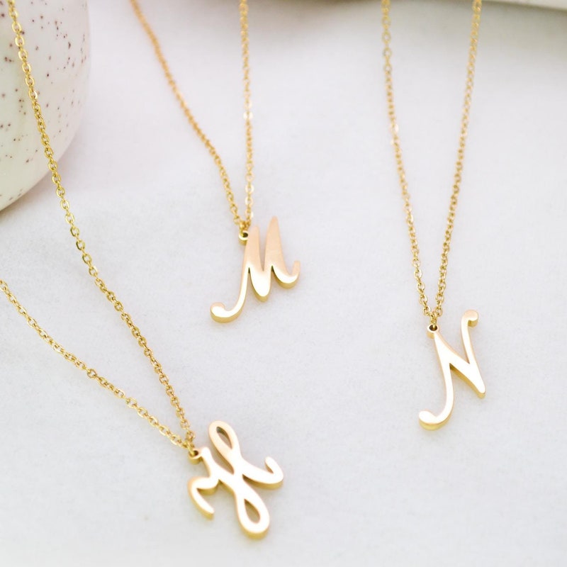 Cursive Necklace - Etsy