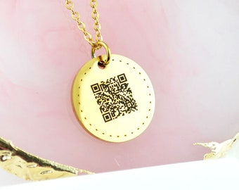 Qr Code Necklace - Etsy