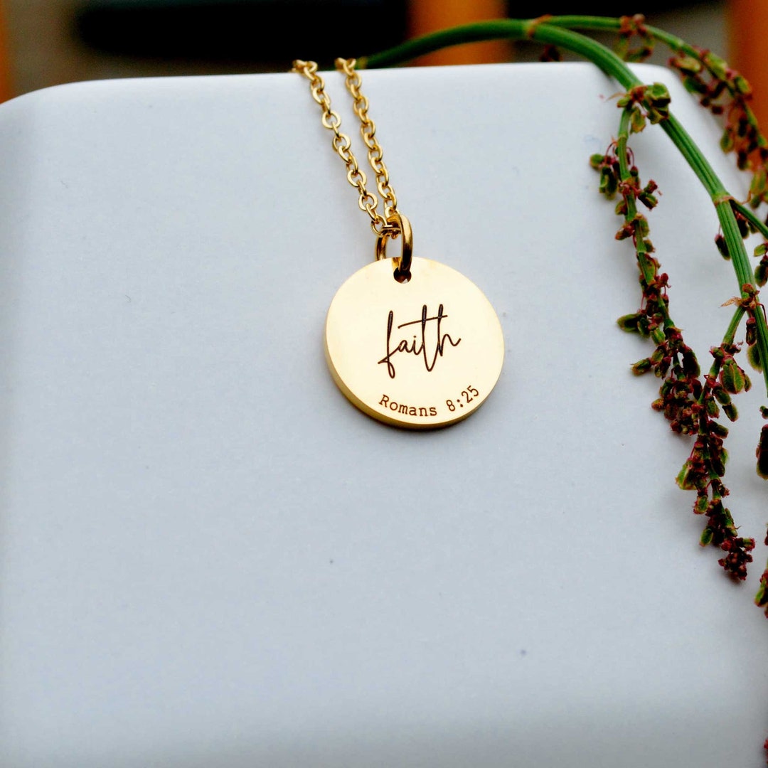 Faith Necklace, Christian Gifts, Psalms Necklace, Religious Jewellery ...