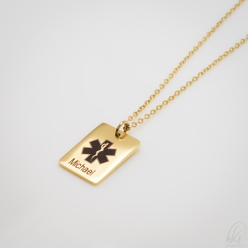 Medical Id Necklace - Etsy