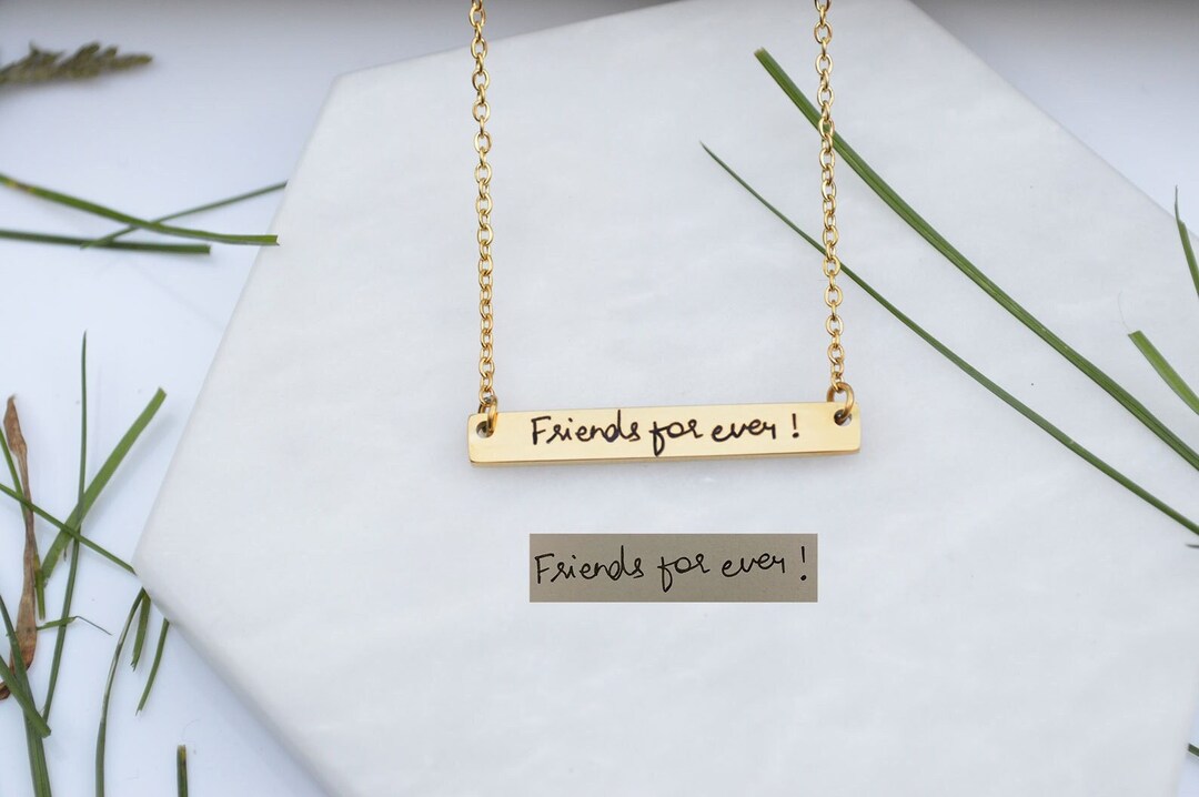 Handwriting Jewellery • Engraved Actual Handwriting Necklace • Keepsake ...