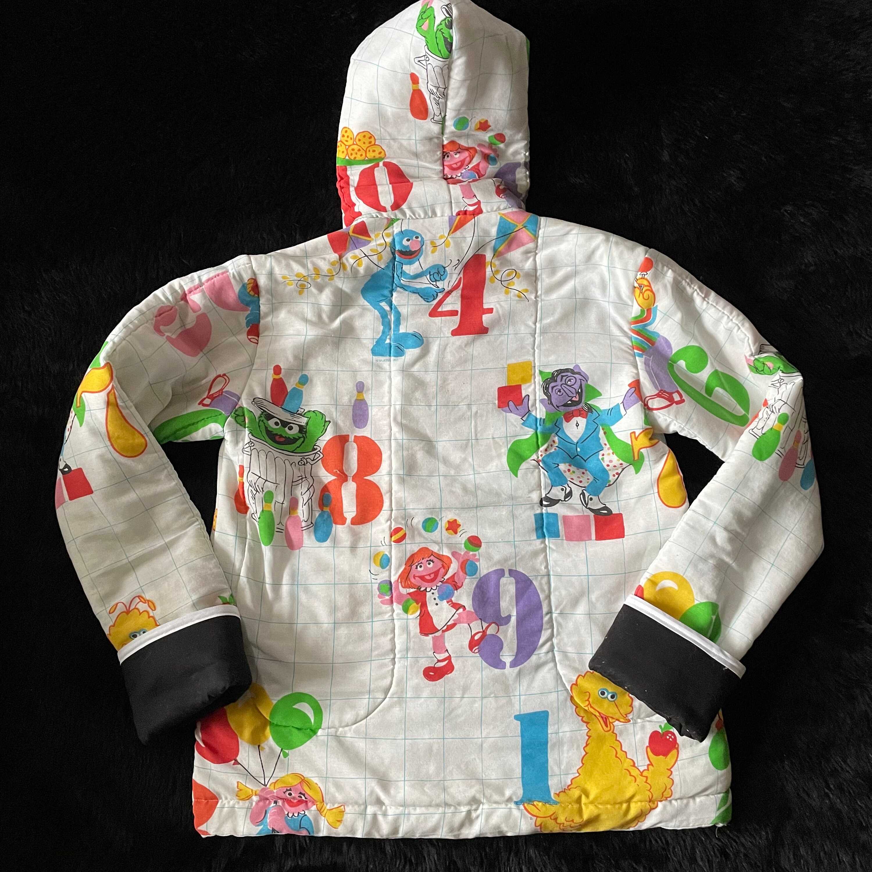 Vintage Sesame Street Blanket Jacket for Adults Unisex Zipper and ...