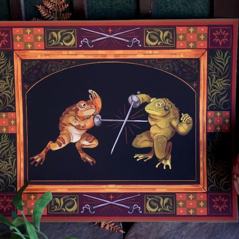 Frog Sword Print - Etsy