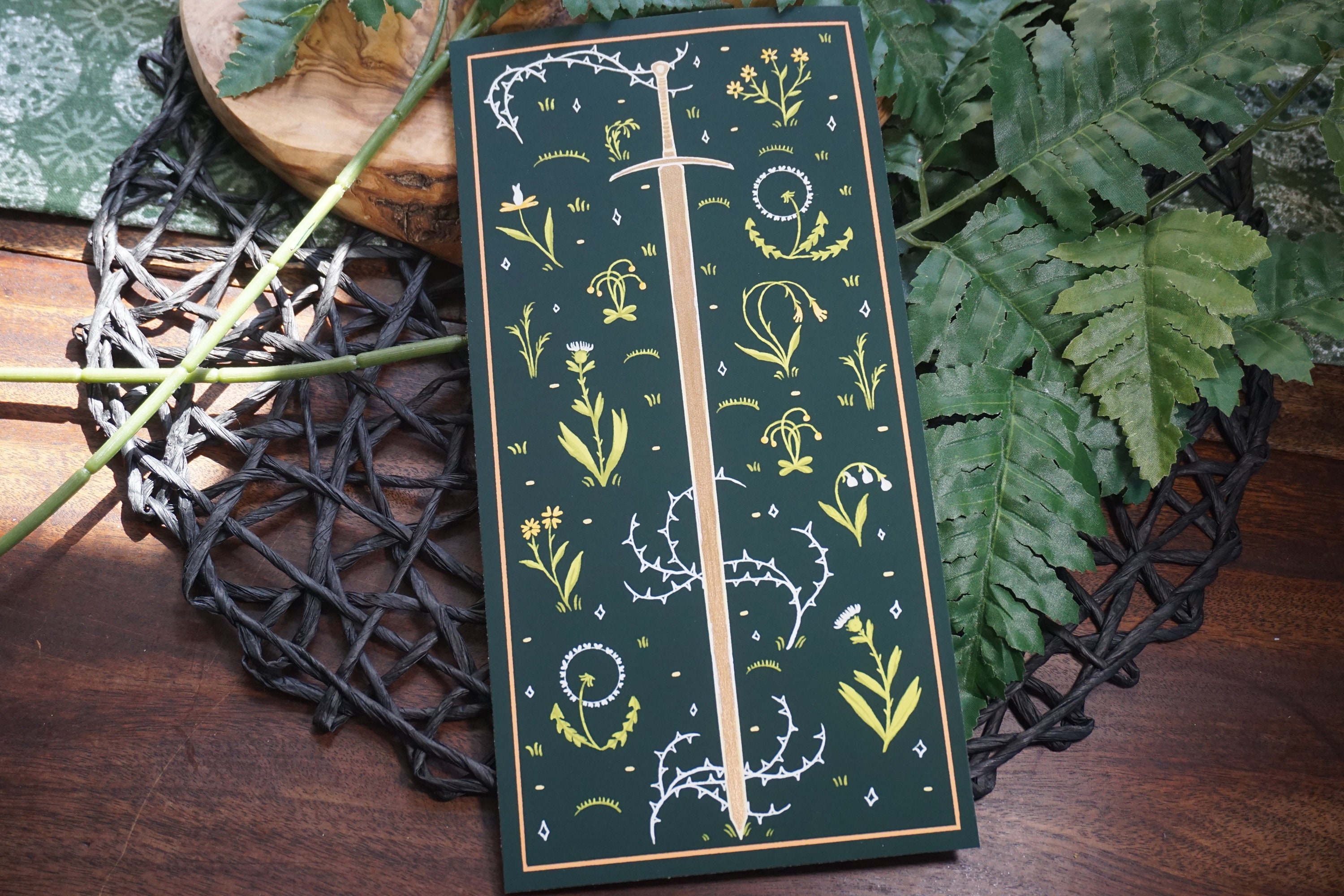 Golden Sword: Hand Embellished Art Print - Etsy