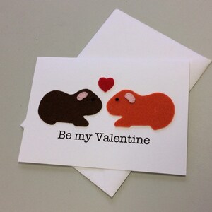 Guinea Pig Valentine Card - Valentine Card - Guinea Pig Valentine’s ...