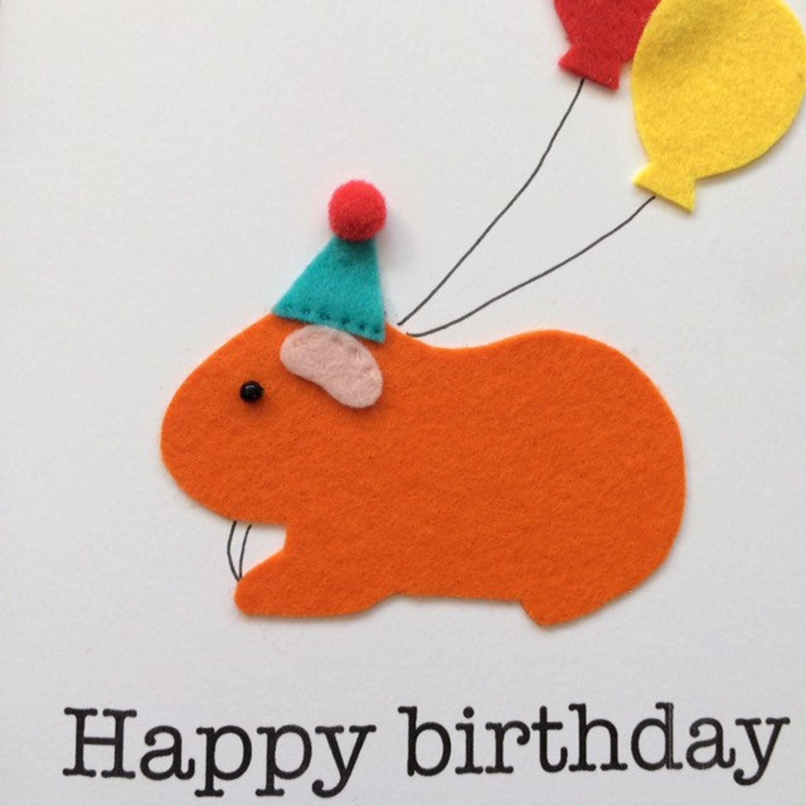 Guinea Pig Birthday Card Birthday Card Guinea Pig Card - Etsy