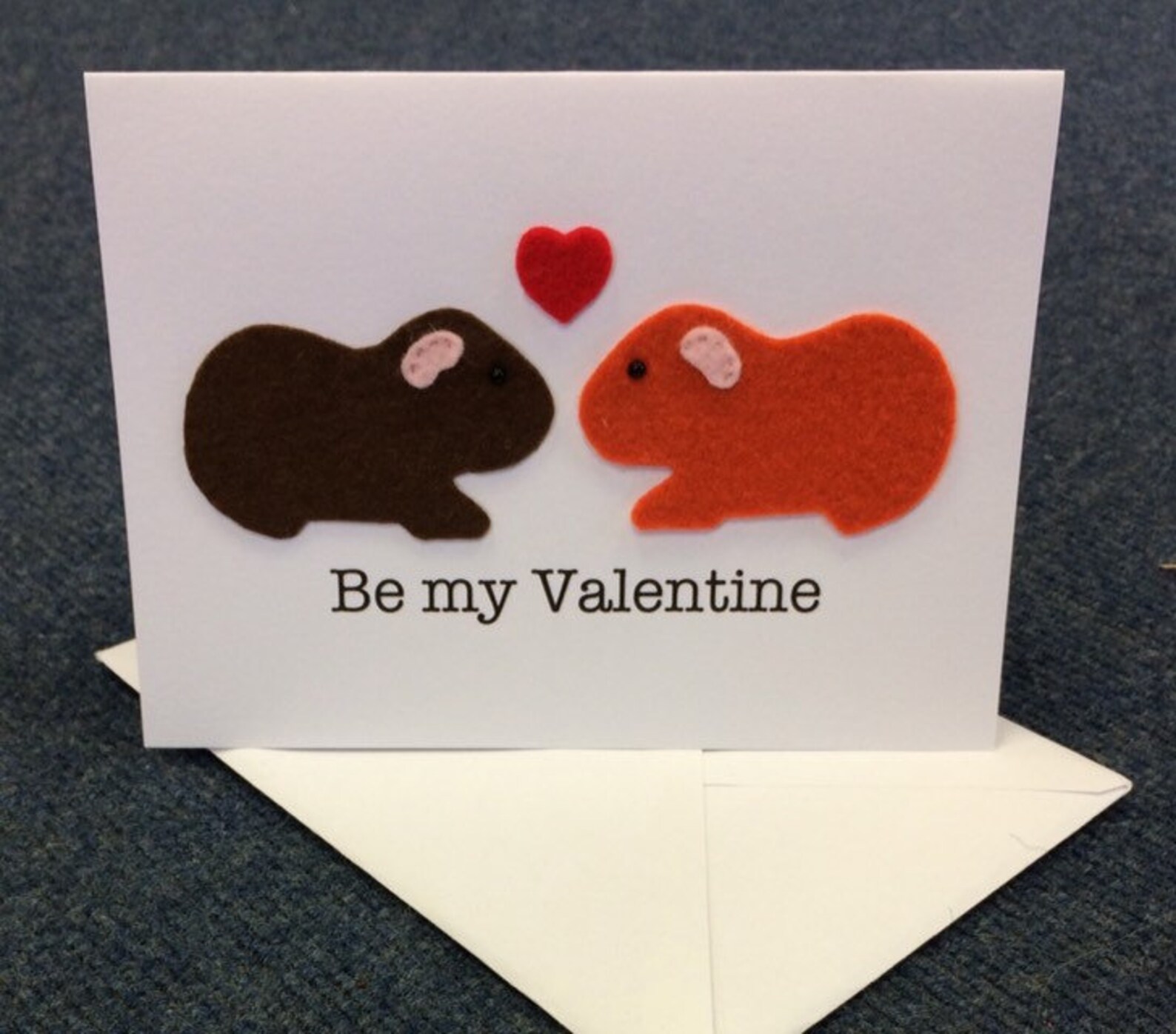 Guinea Pig Valentine Card Valentine Card Guinea Pig | Etsy
