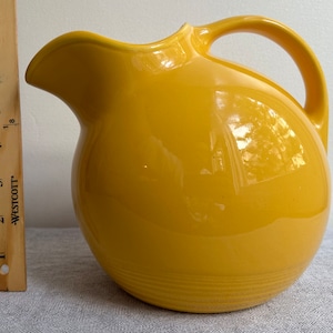 Homer Laughlin Harlequin Yellow Ball Pitcher - Etsy