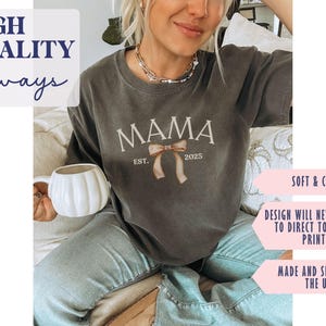 Comfort Colors® Coquette Mama Shirt for Mothers Day Gift From Daughter ...