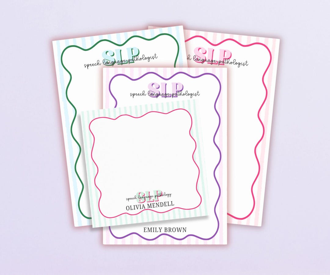 Personalized Speech Language Pathology Post-it® Notes Pad Speech ...