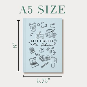 Math Teacher Gift Personalized Teacher Journal Classroom New Educator ...