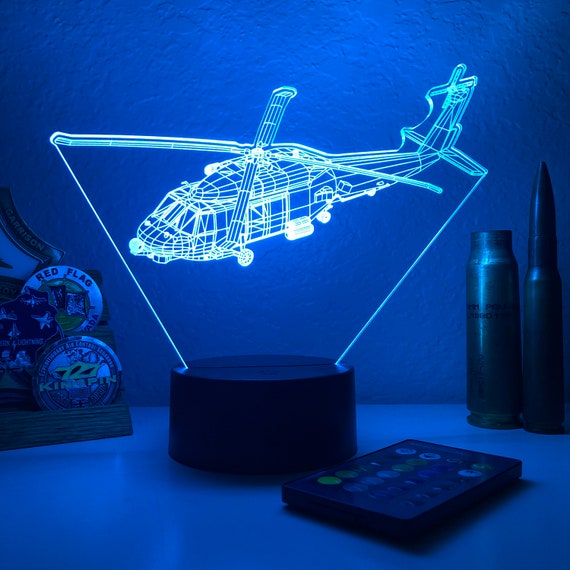 MH-60R Seahawk Helicopter 3D Optical Illusion Lamp | Etsy