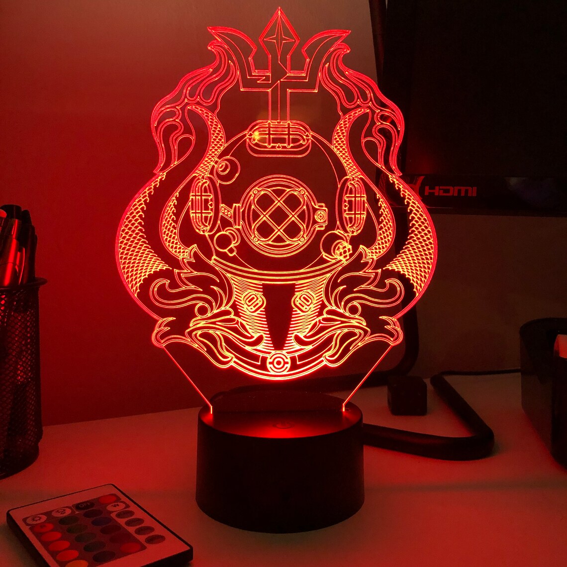 Army Master Diver Badge 3D Optical Illusion Lamp - Etsy