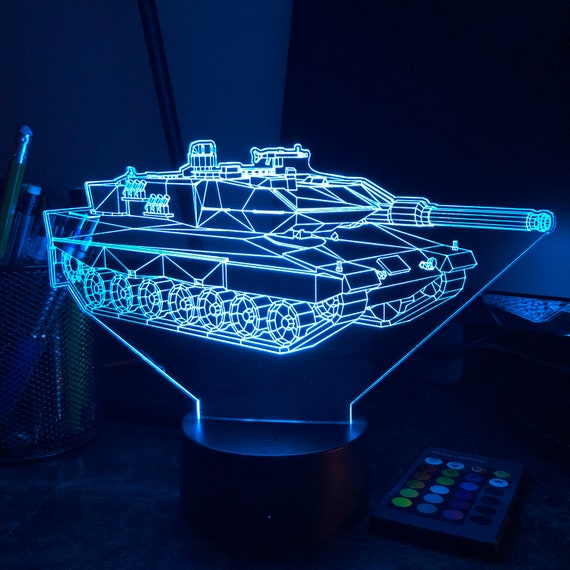 Military Leopard 2 Battle Tank 3D Lamp - Etsy
