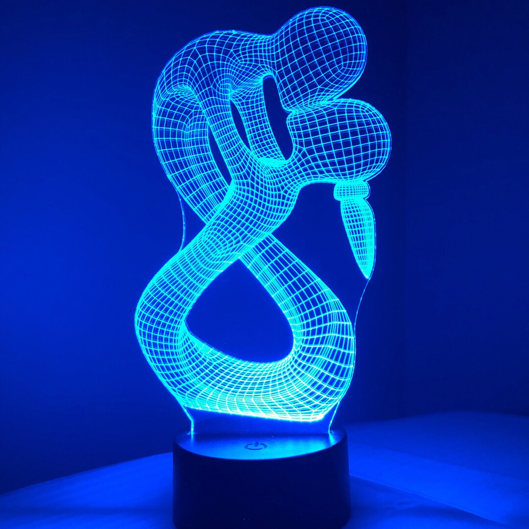 Embracing Silhouette 3D Optical Illusion Lamp Night Light - Etsy