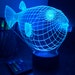 Puffer Fish 3D Optical Illusion Lamp Night Light - Etsy