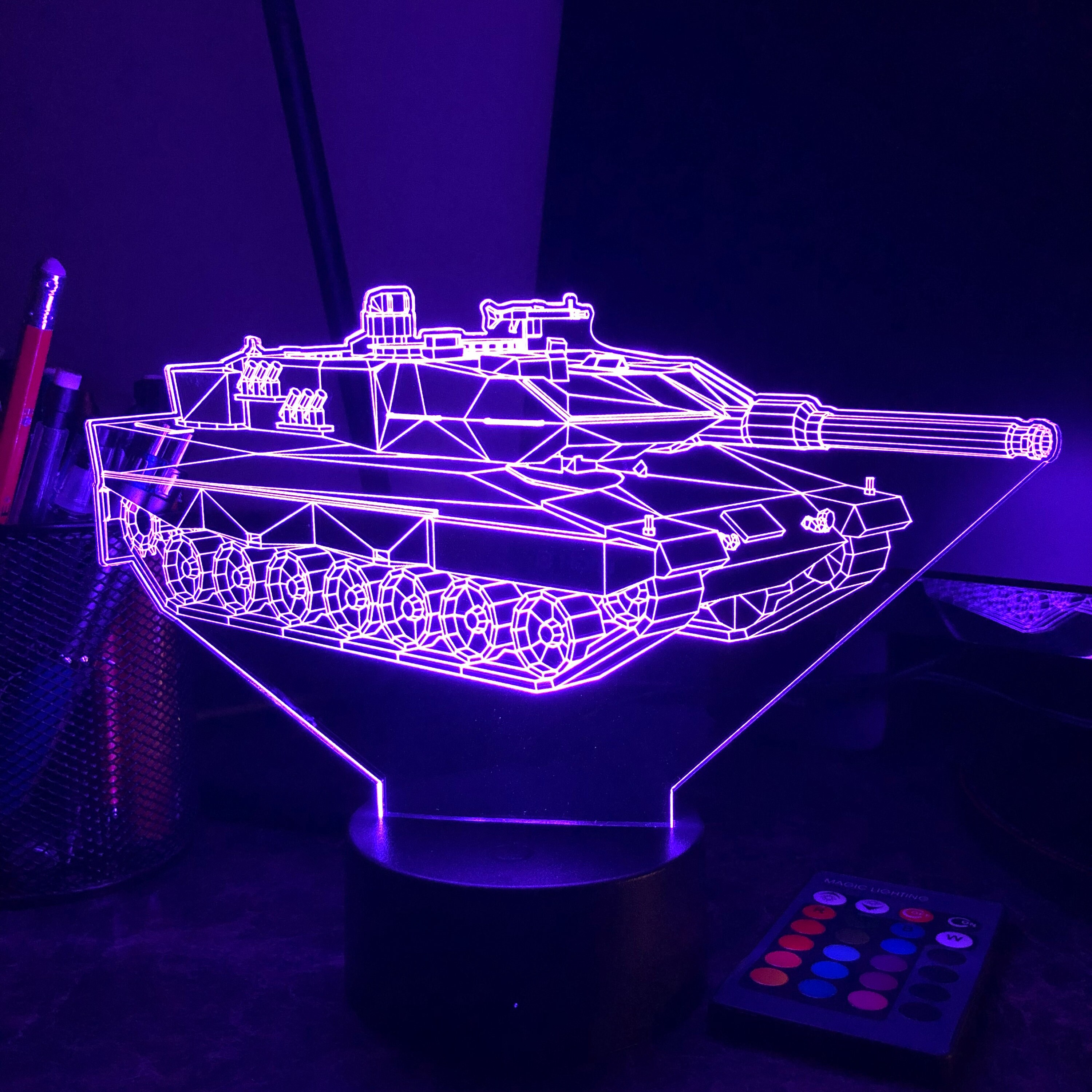 Military Leopard 2 Battle Tank 3D Lamp - Etsy