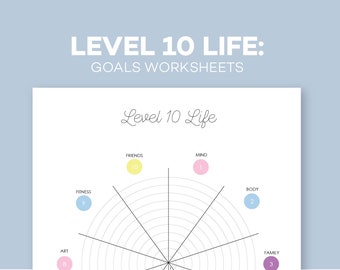 Level 10 Life Planner, Life Goals Tracker, Goal Planner Printable, Life ...