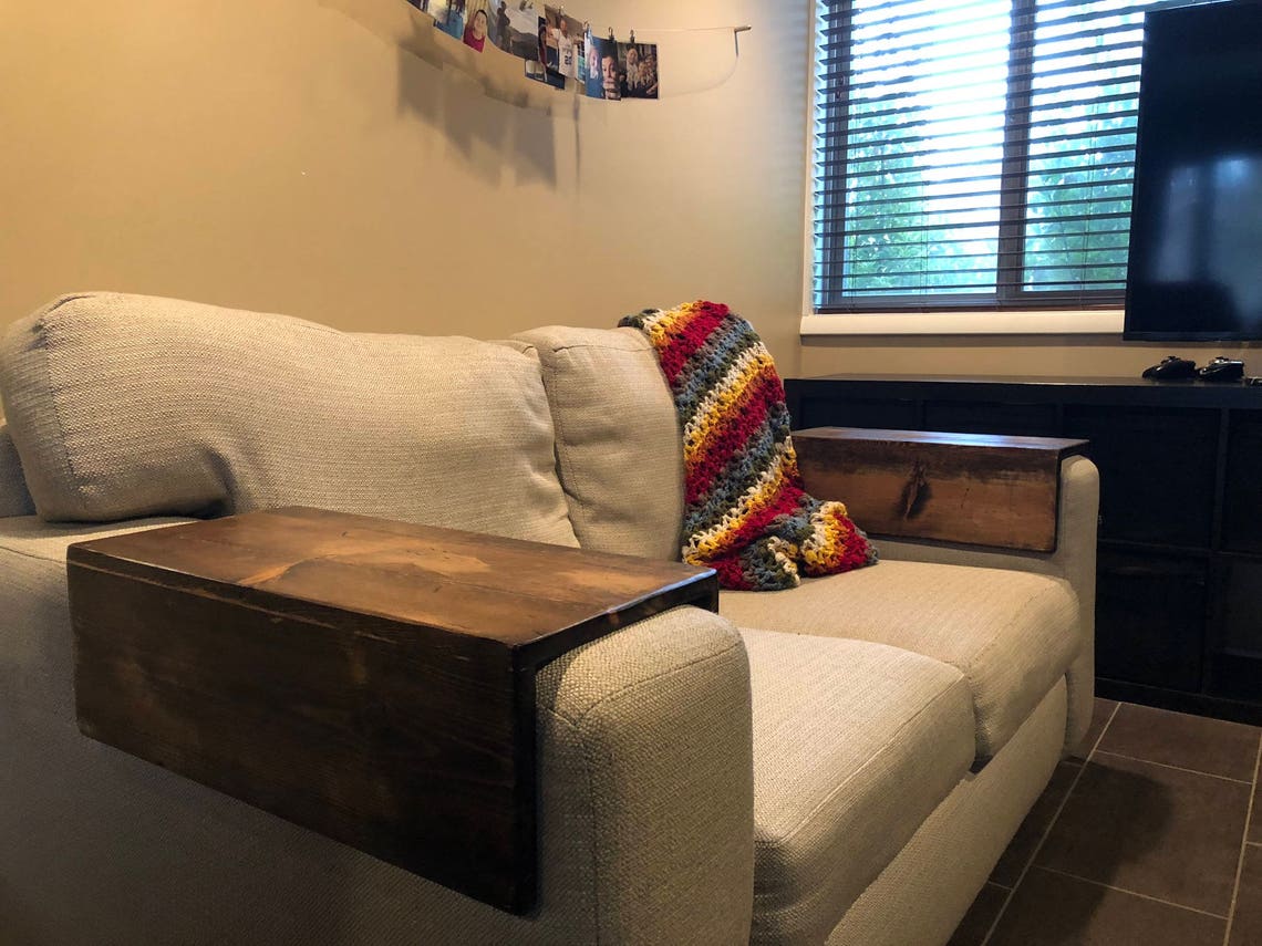Couch Sofa Arm Rest Table Wrap Arm Rest Table Sofa Armrest - Etsy UK
