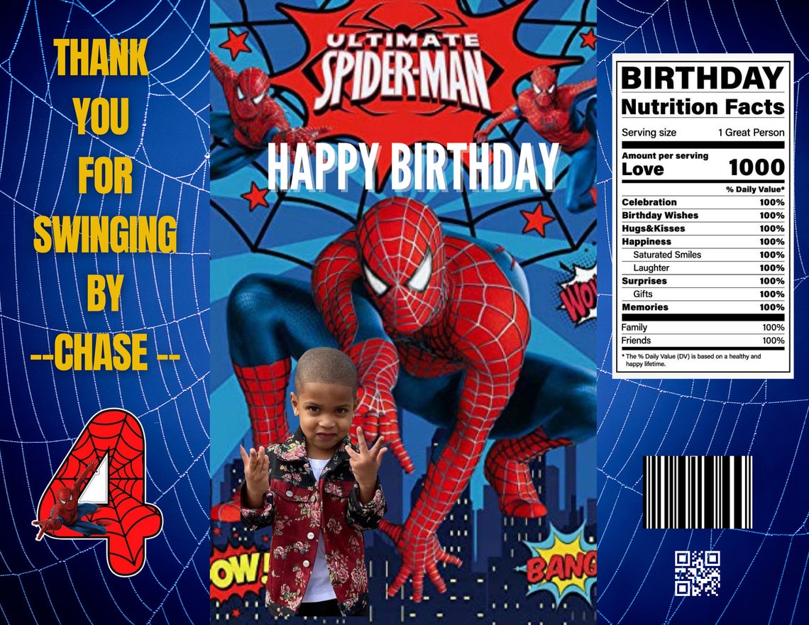 Spider Man Chip Bag - Etsy