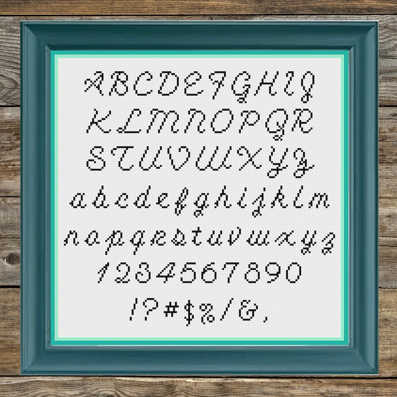 Cursive Cross Stitch - Etsy