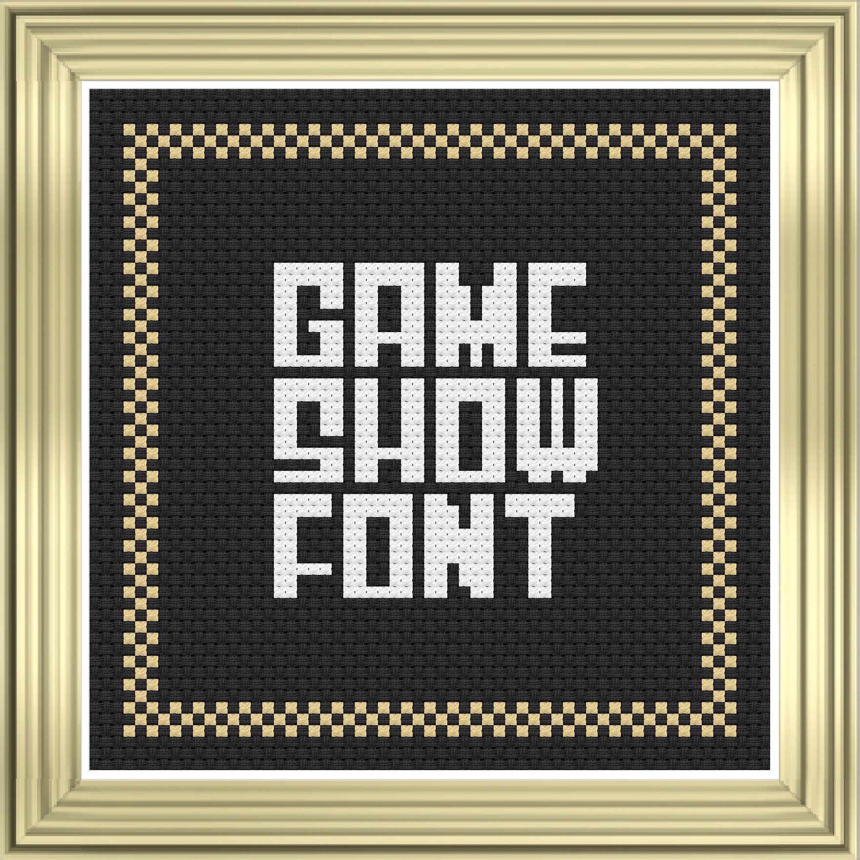 Game Show Font Cross Stitch Pattern PATTERN ONLY PDF - Etsy Canada
