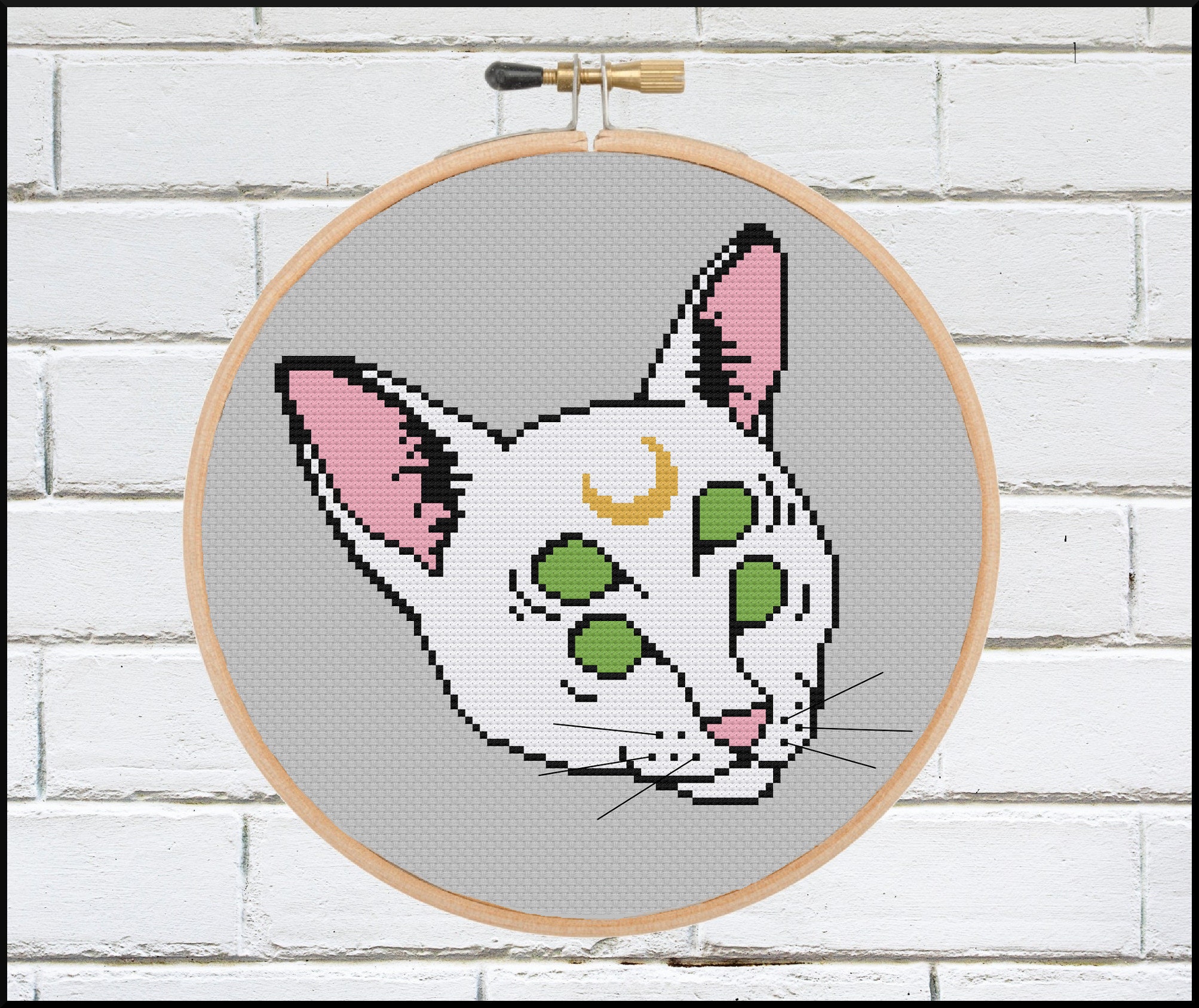 Trippy Alien Moon Cat Cross Stitch Pattern PATTERN ONLY | Etsy