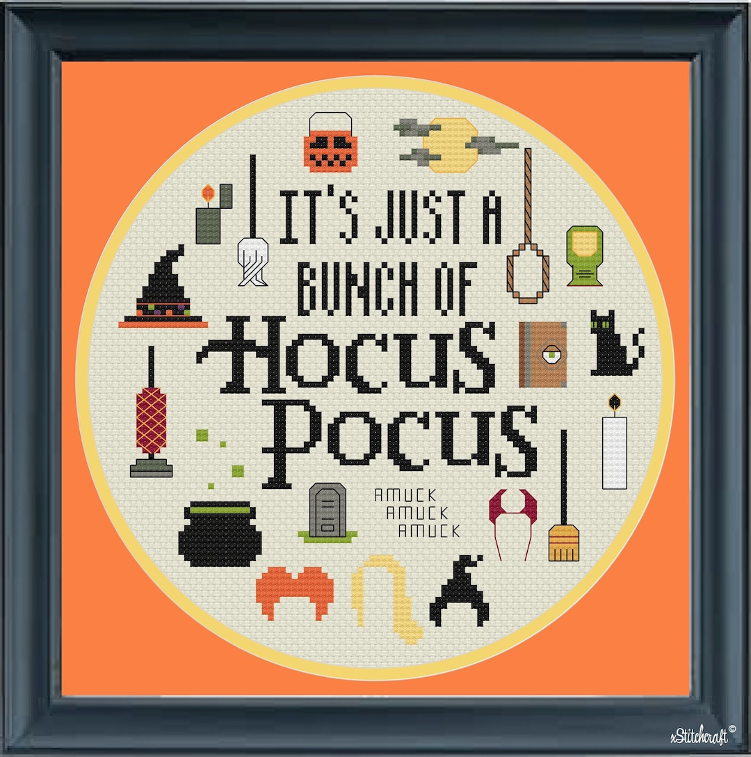It's Just a Bunch of Hocus Pocus Circle Cross Stitch Pattern | PATTERN ...