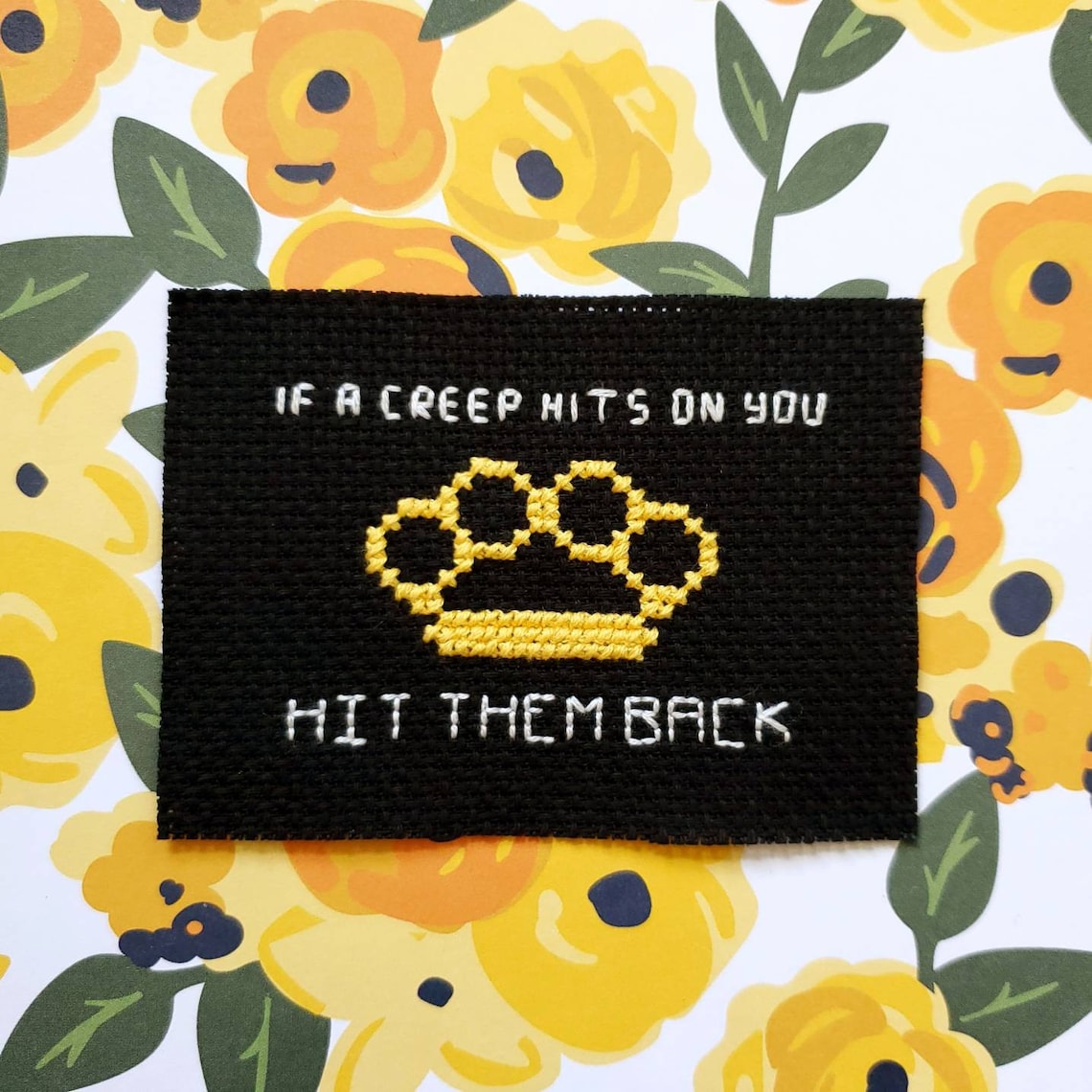 If a creep hits on you hit them back brass knuckles hand | Etsy