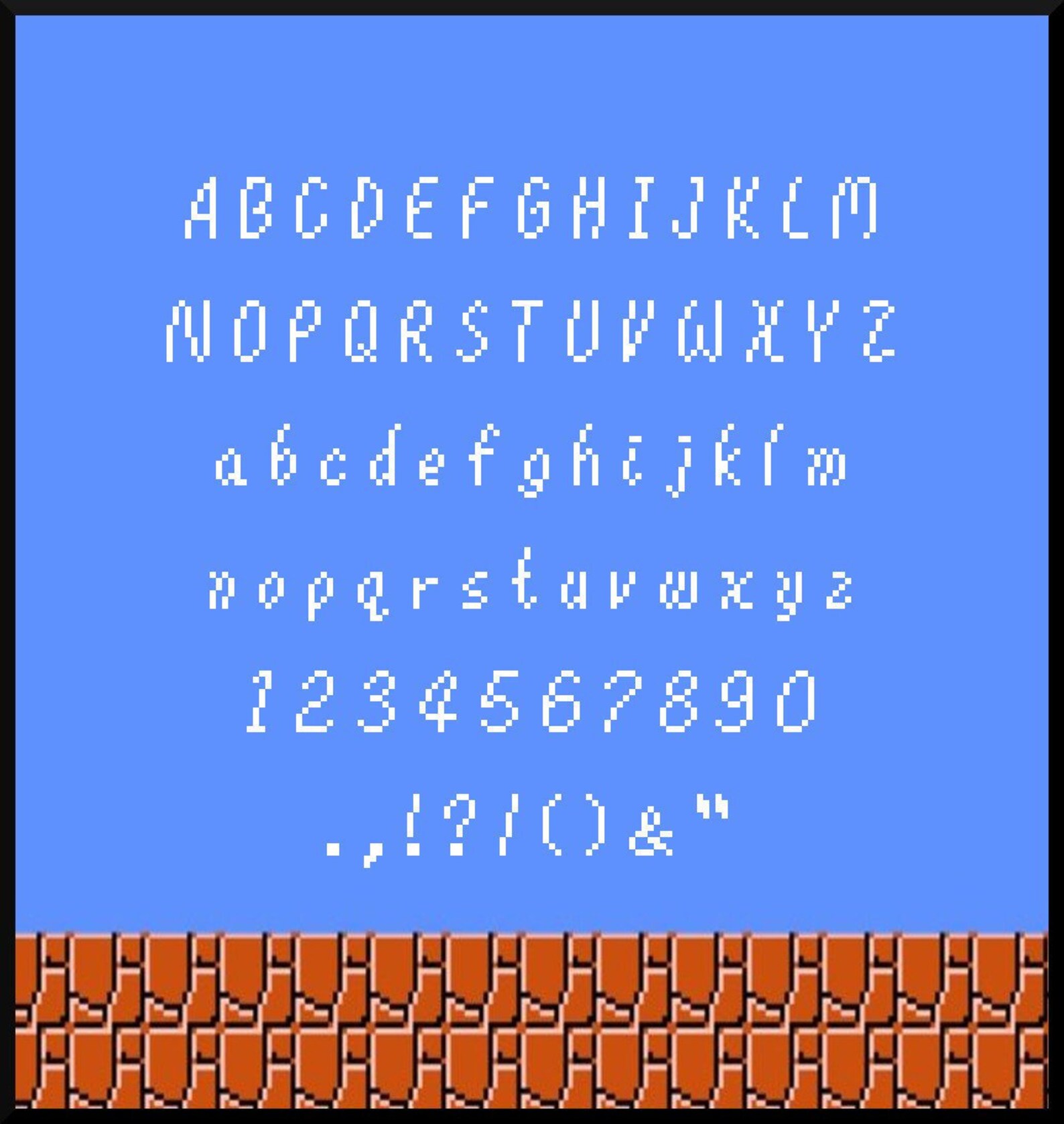 Mario 64 video game font cross stitch pattern PATTERN ONLY - Etsy 日本