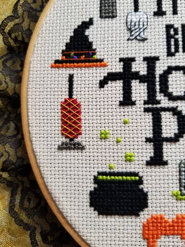 It's Just a Bunch of Hocus Pocus Circle Cross Stitch | Etsy