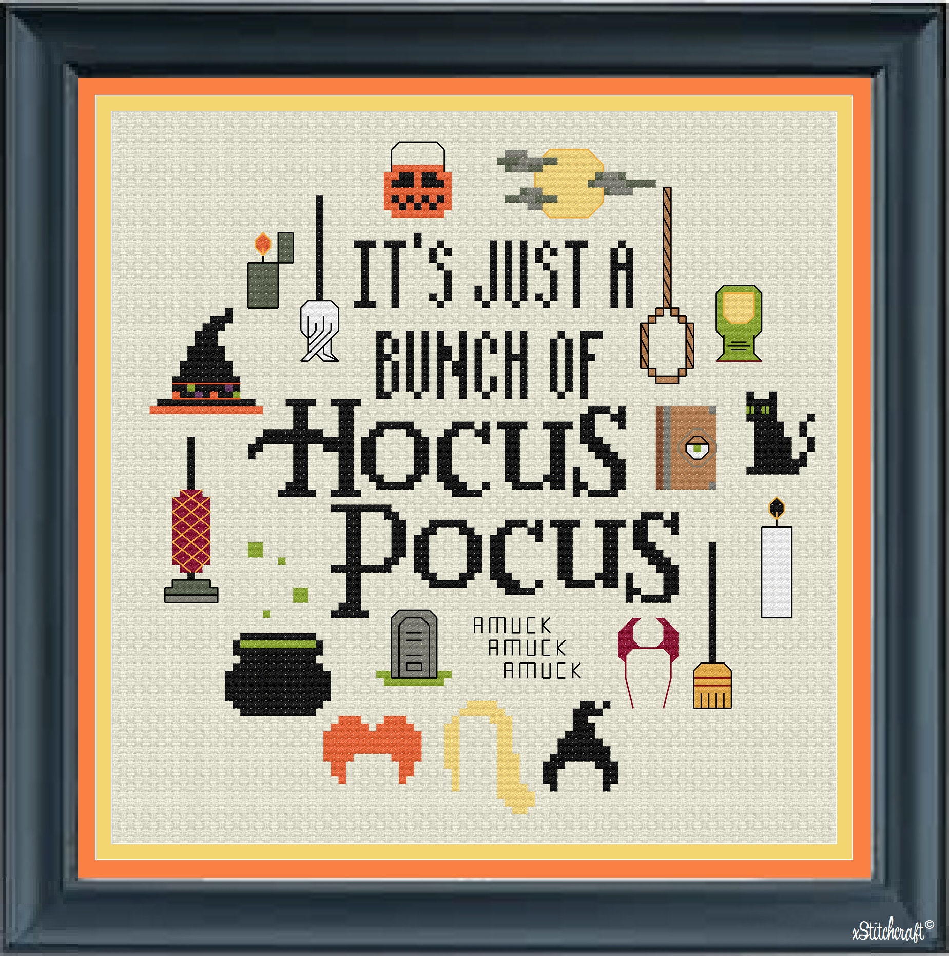 It's Just a Bunch of Hocus Pocus Circle Cross Stitch - Etsy Canada