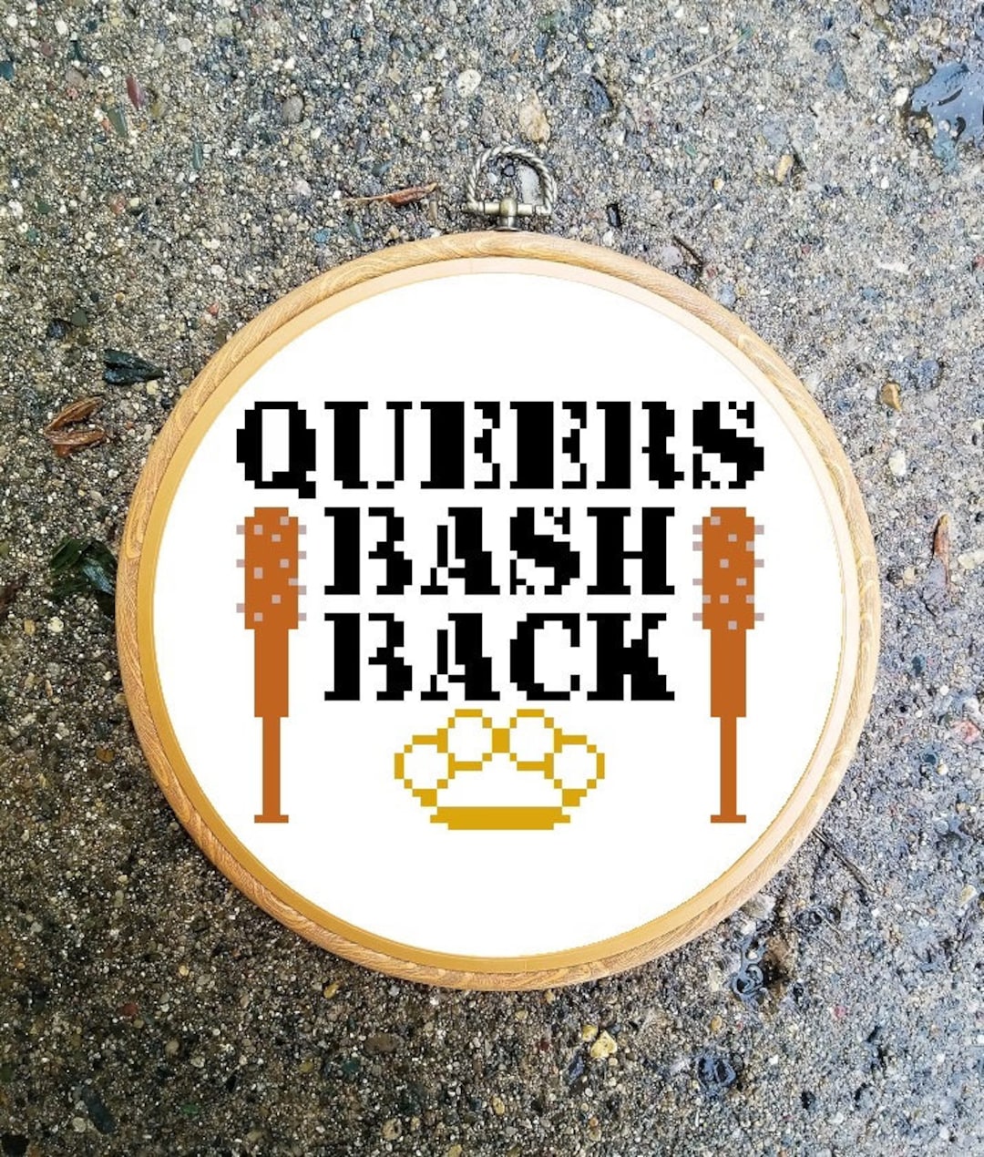 Queers Bash Back LGBTQIA Counted Cross Stitch Pattern - Etsy