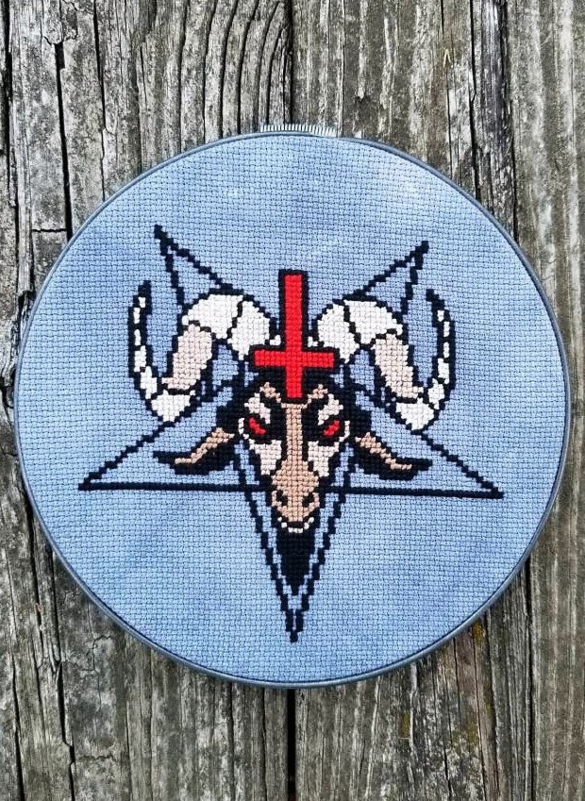 Ram Pentagram Cross Stitch Pattern PATTERN ONLY PDF | Etsy