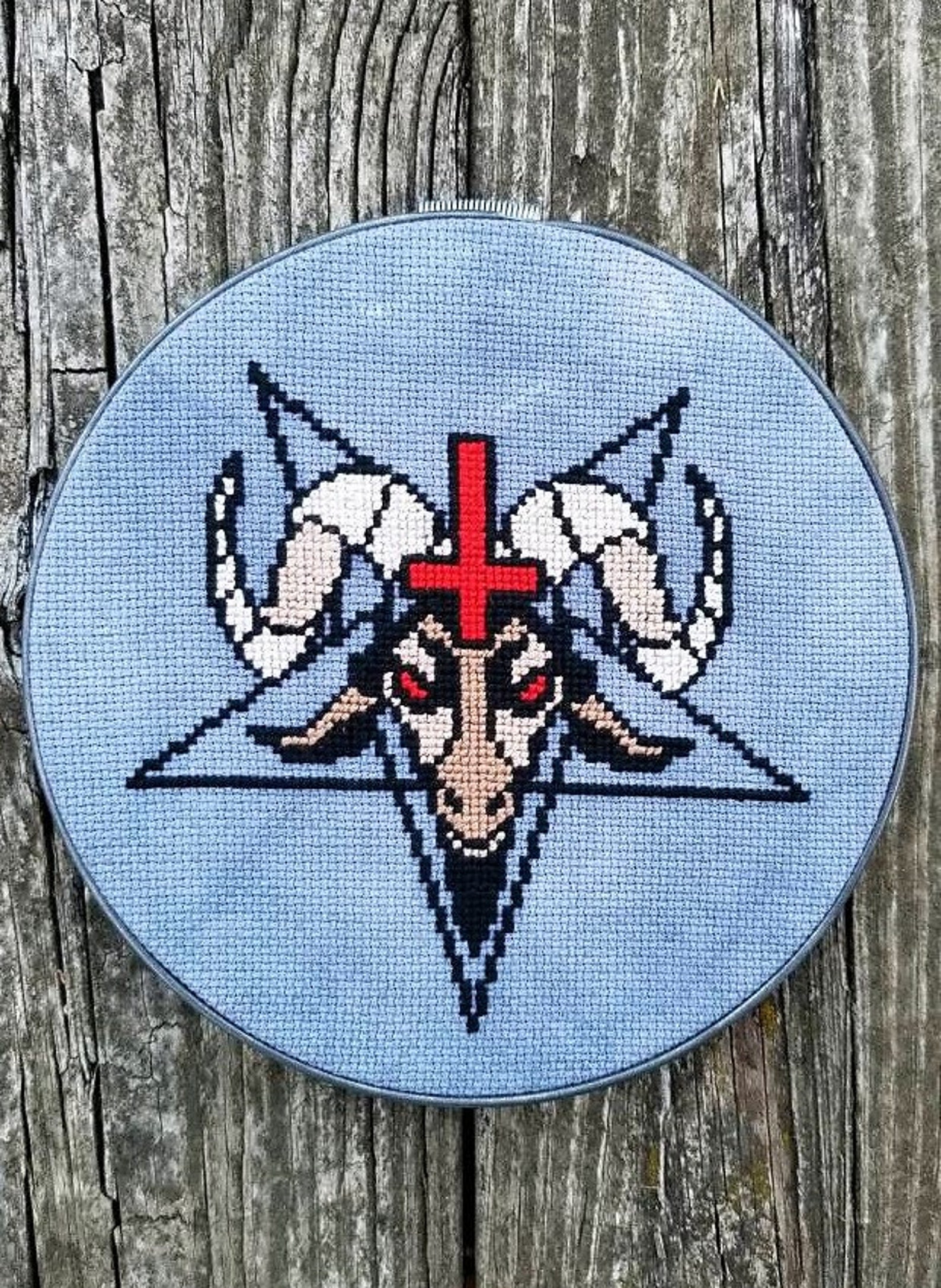 Ram Pentagram Cross Stitch Pattern | PATTERN ONLY | PDF Instant ...