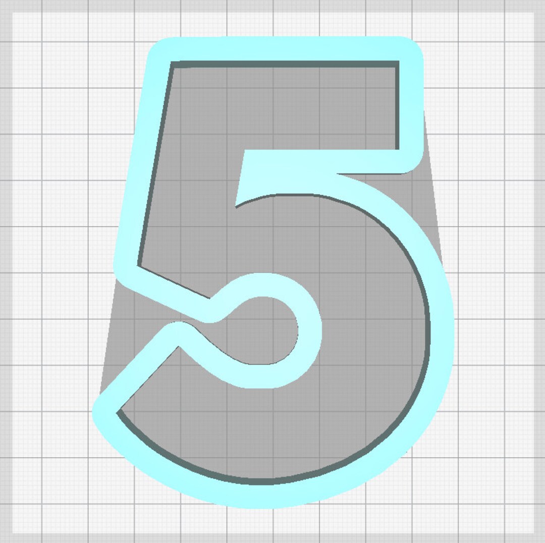 Number Five Cookie Cutter - Etsy