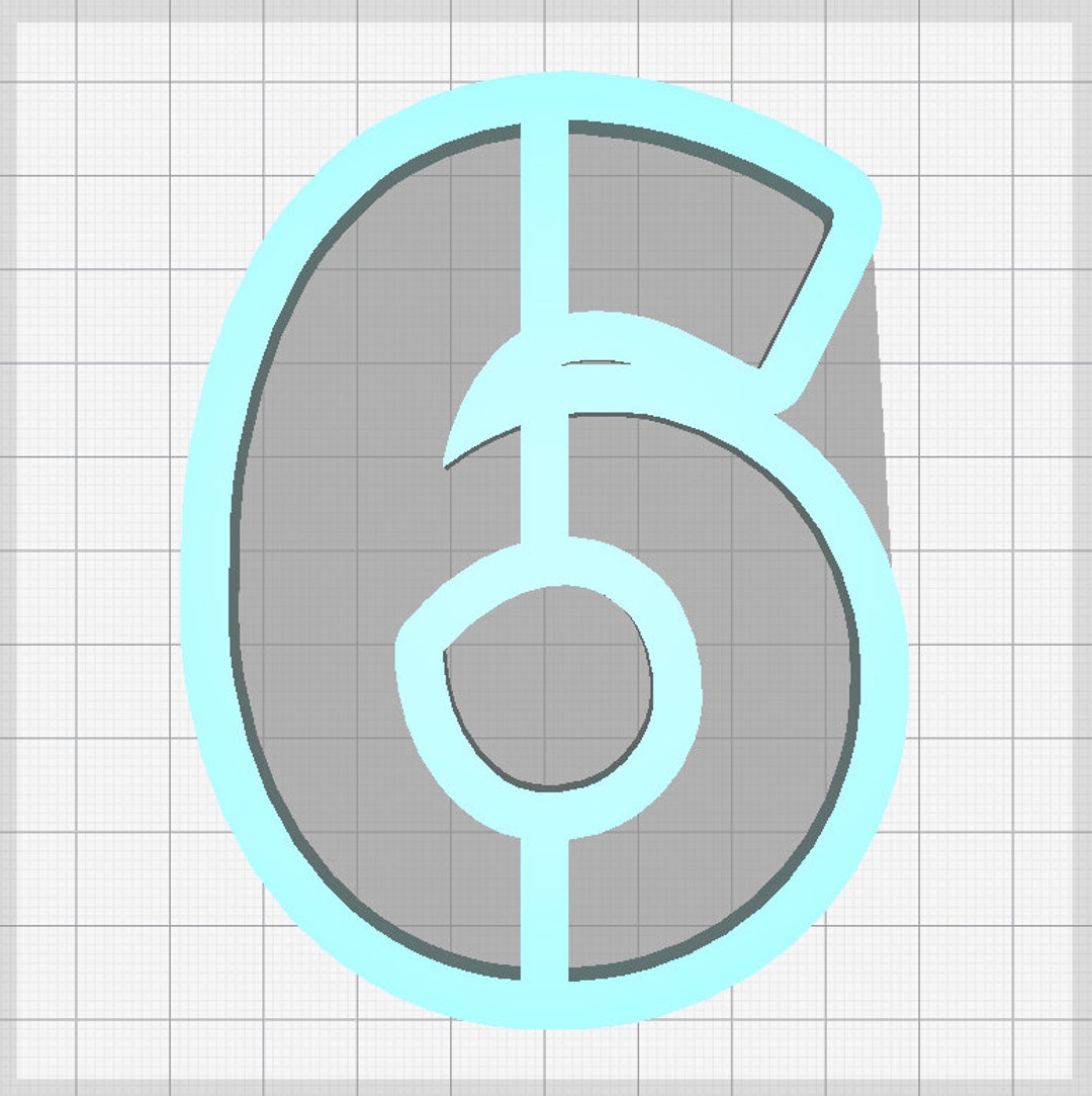 Number Six Cookie Cutter - Etsy
