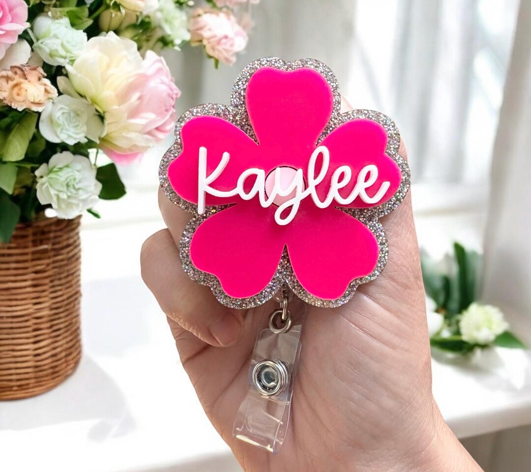 Spring Badge Reel | Personalized Spring Badge Reel | Teacher Badge Reel ...