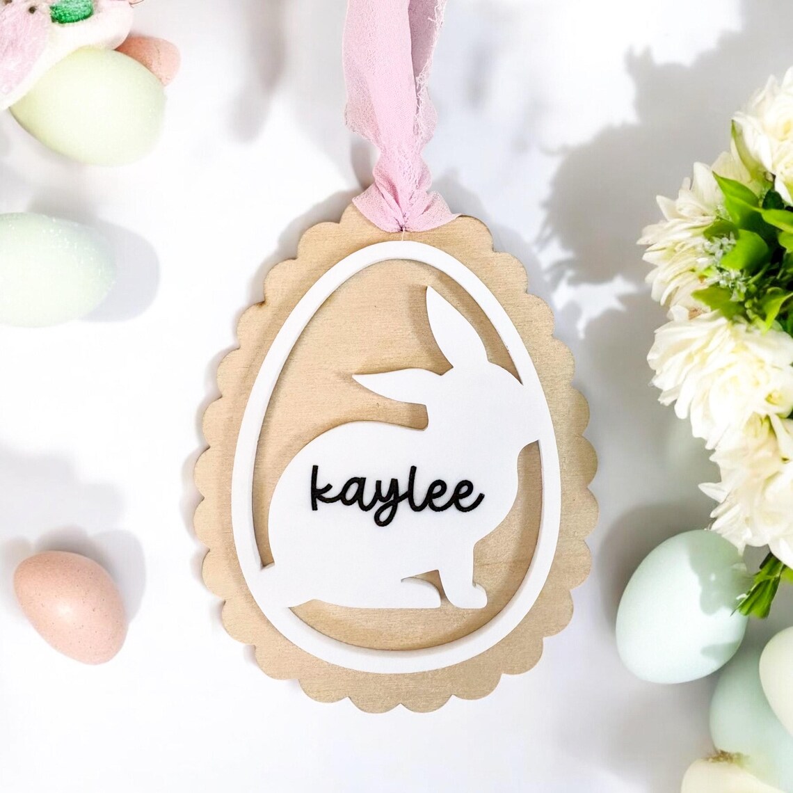 Easter Basket Tags, Bunny Easter Tags, Personalized Easter Basket Tag ...