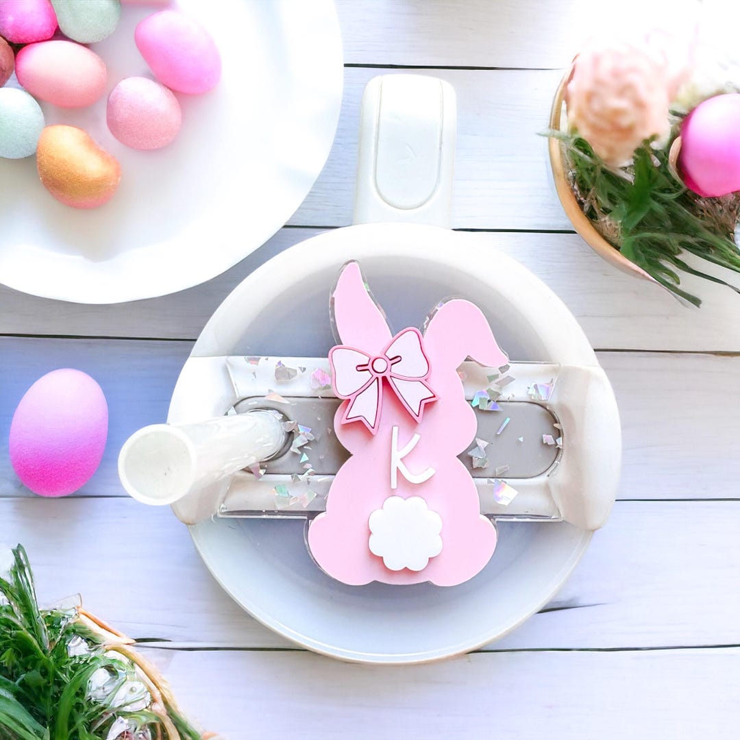Easter Bunny Tumbler Topper |personalized Easter Stanley Topper | Bunny ...