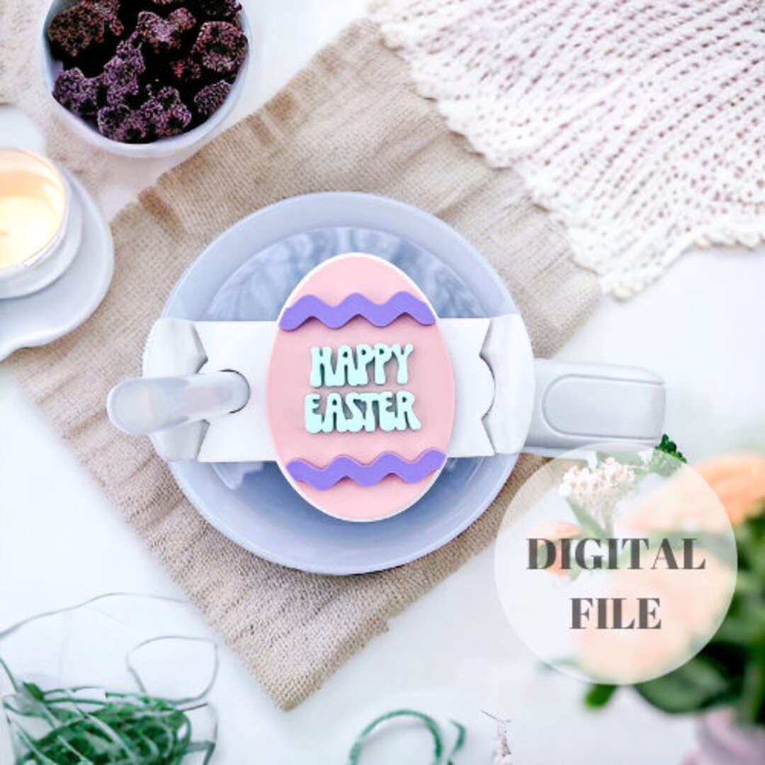 Easter Stanley Topper Digital File | Easter Egg Topper SVG | DIGITAL ...