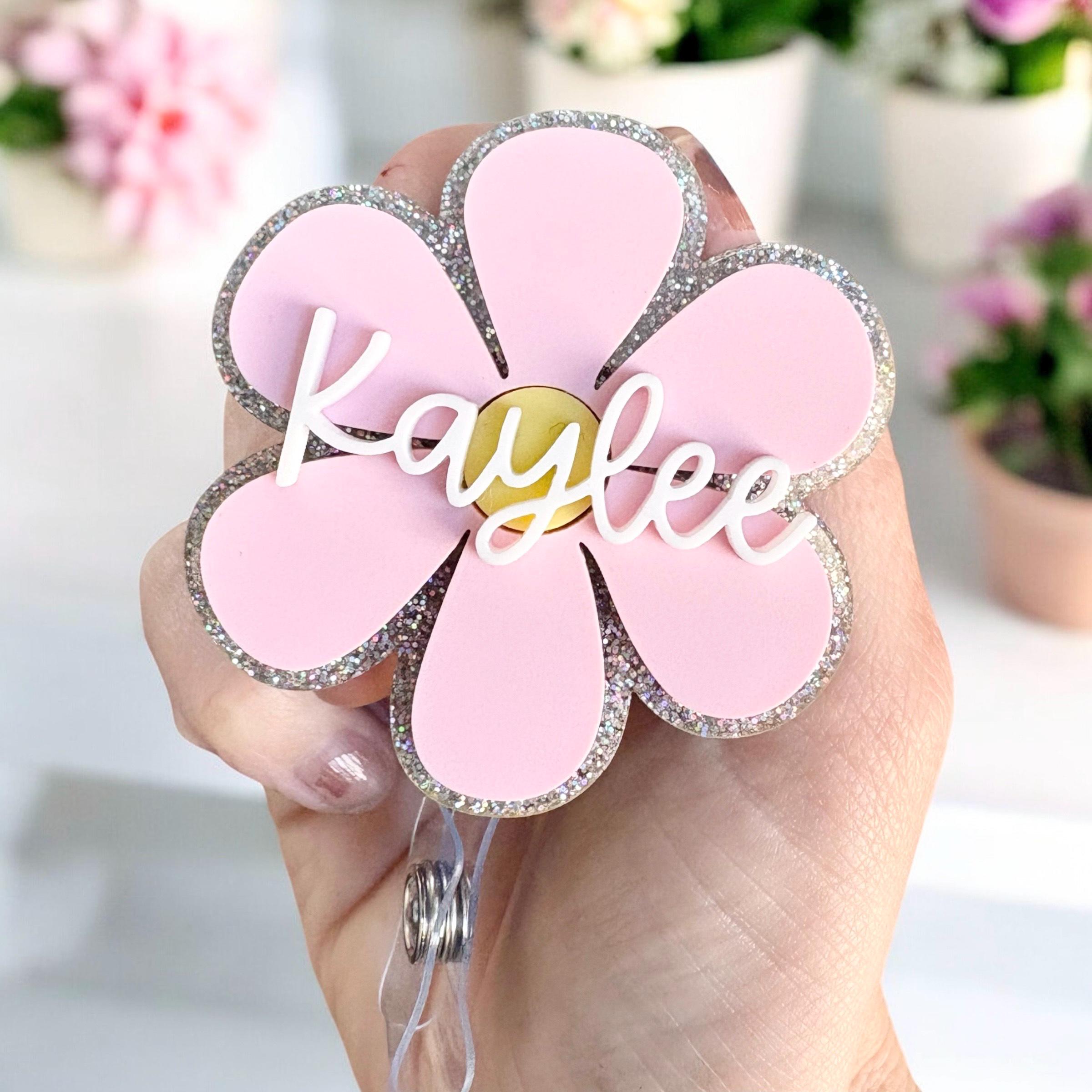 Spring Badge Reel | Personalized Daisy Badge Reel | Teacher Badge Reel ...